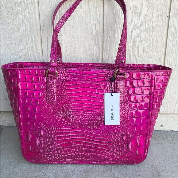 Brahmin | Bags | Nwt Brahmin Ashlee Potion Pink Tote | Poshmark